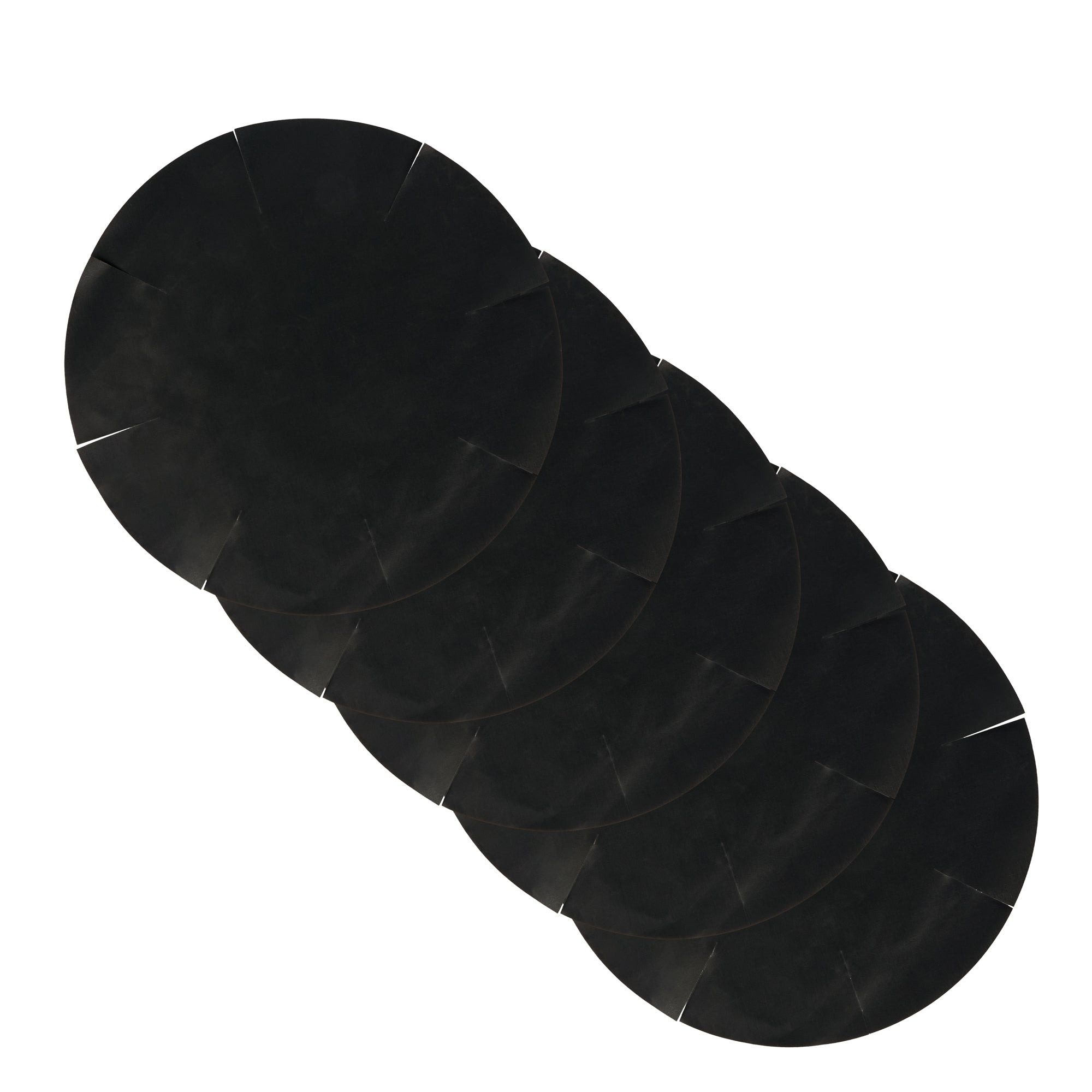 Pastry Tek Round Black Fiberglass Cake Tin Liner - Non-Stick, Foldable ...