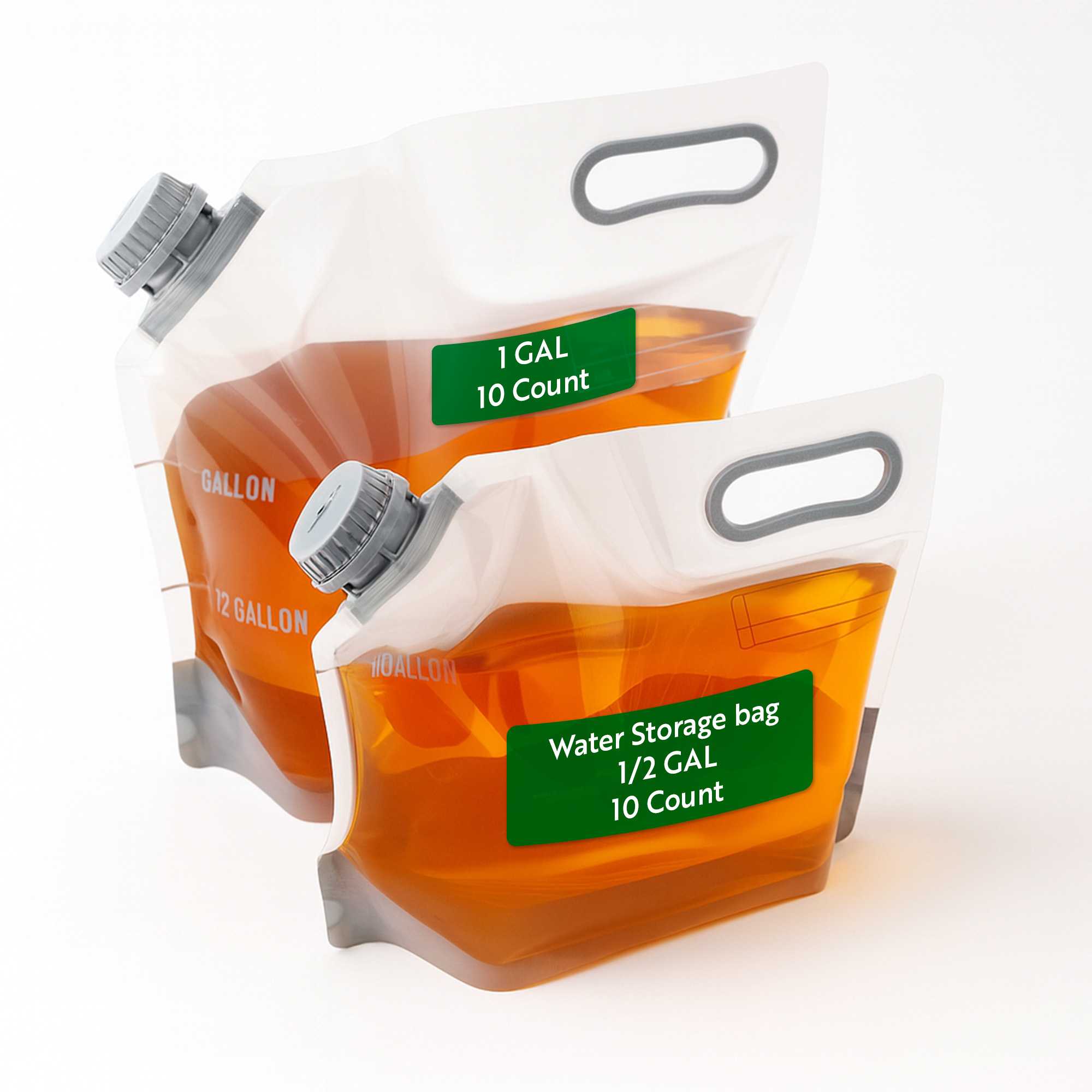 Cater Tek 2-Piece Clear Plastic Take Out Drink Bag Set - 1 gal and 1/2 ...