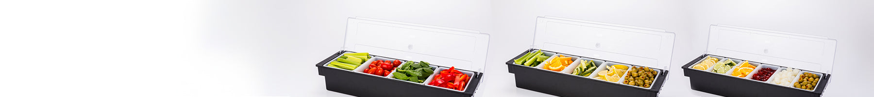 Condiment Caddies, Condiment Organizers & Garnish Trays