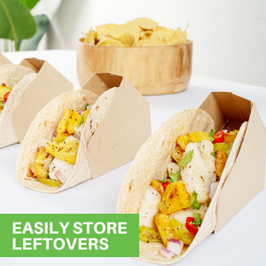 Bio Tek Kraft Paper Small Taco Holder - Greaseproof - 4" x 1 1/4" x 2 1 ...