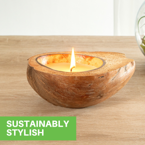 Coco Casa Handmade Coconut Shell Husk Candle - Sandalwood and Shea - 6 ...