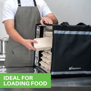 Delivery Tek Black Insulated Food Delivery / Catering Bag - with ...