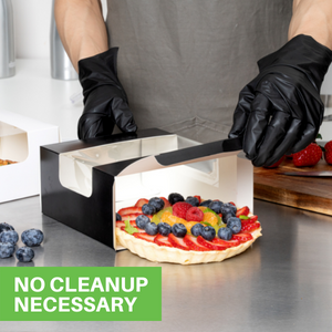 Pastry Tek Kraft Paper Pastry / Cake Box - with Window - 9 3/4" x 3 1/4 ...