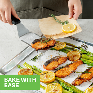 Pastry Tek White Paper Half Size Sheet Pan Liner - Silicone Coated - 12 ...