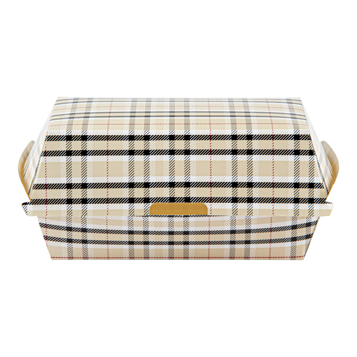 Bio Tek Rectangle Plaid Paper Hot Dog / Sandwich Clamshell Container ...
