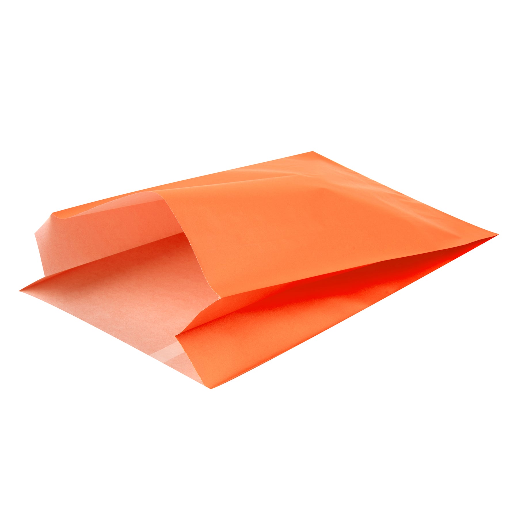 Bag Tek Tangerine Orange Paper French Fry / Snack Bag - 7" x 3" x 11 ...