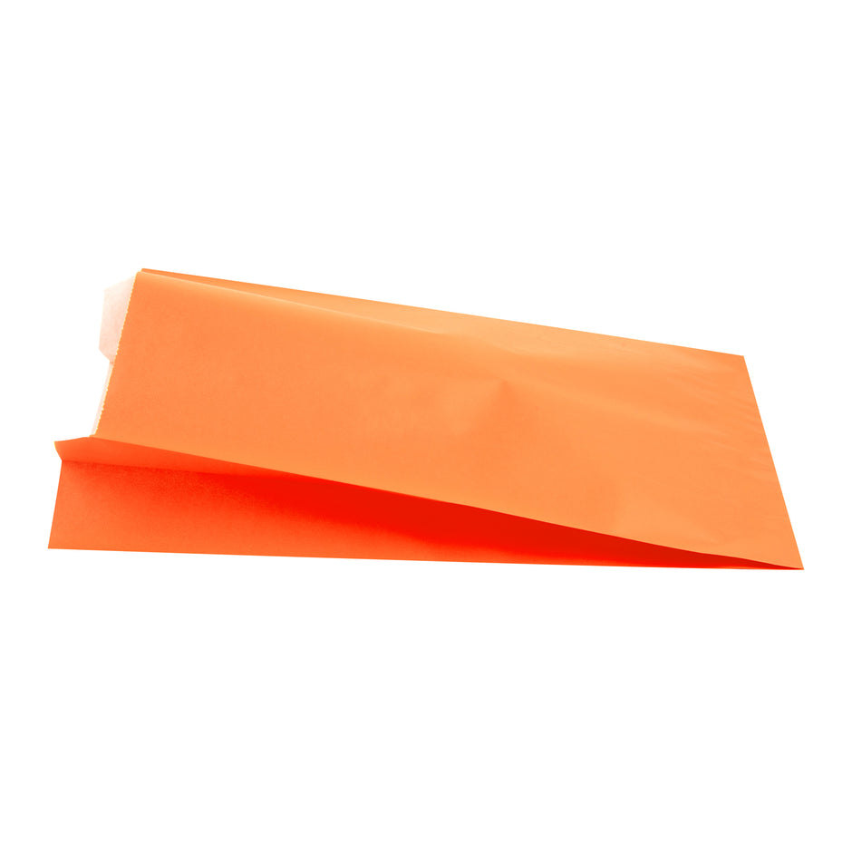 Bag Tek Tangerine Orange Paper French Fry / Snack Bag - 7" x 3" x 11 ...