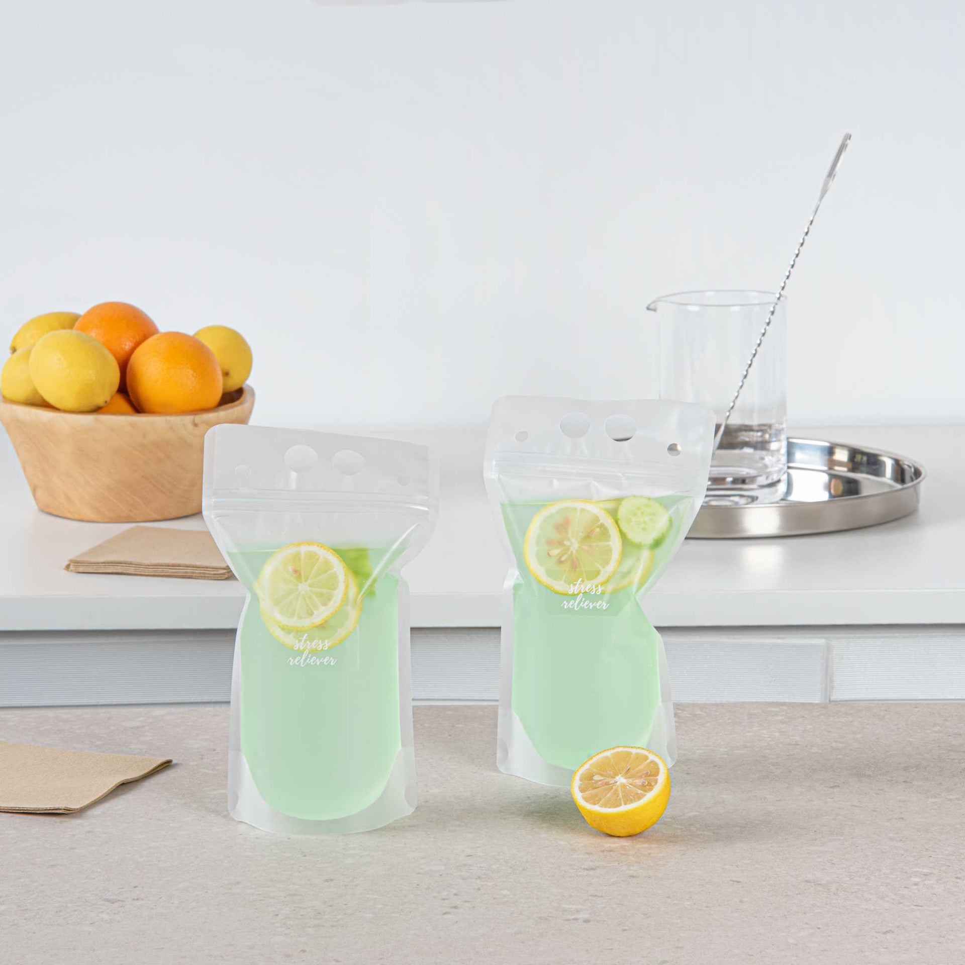 Label Tek Plastic Stress Reliever Label - Clear with White Font, Water ...