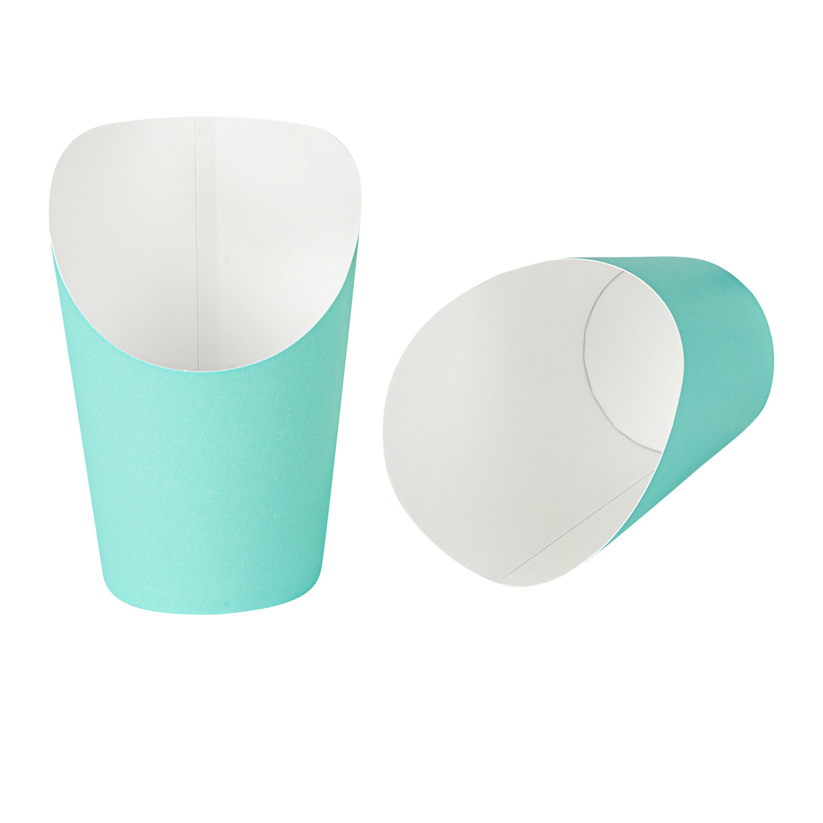 Bio Tek 12 oz Round Turquoise Paper Incline Cup - 3 1/2" x 3 1/2" x 4 3 ...