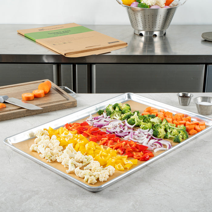 Pastry Tek Unbleached Parchment Paper Full Size Sheet Pan Liner ...
