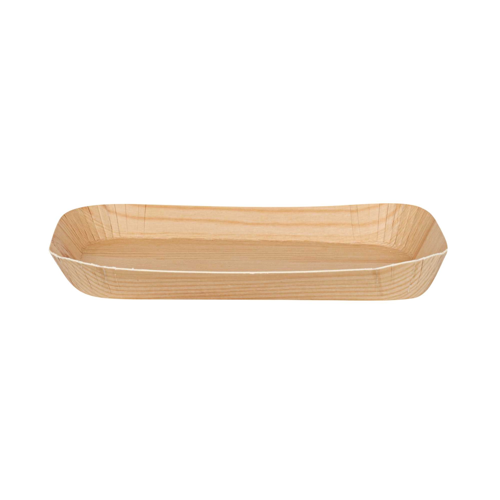Cater Tek Rectangle Natural Cardboard Food Tray - Faux Wood - 6 1/2" x ...