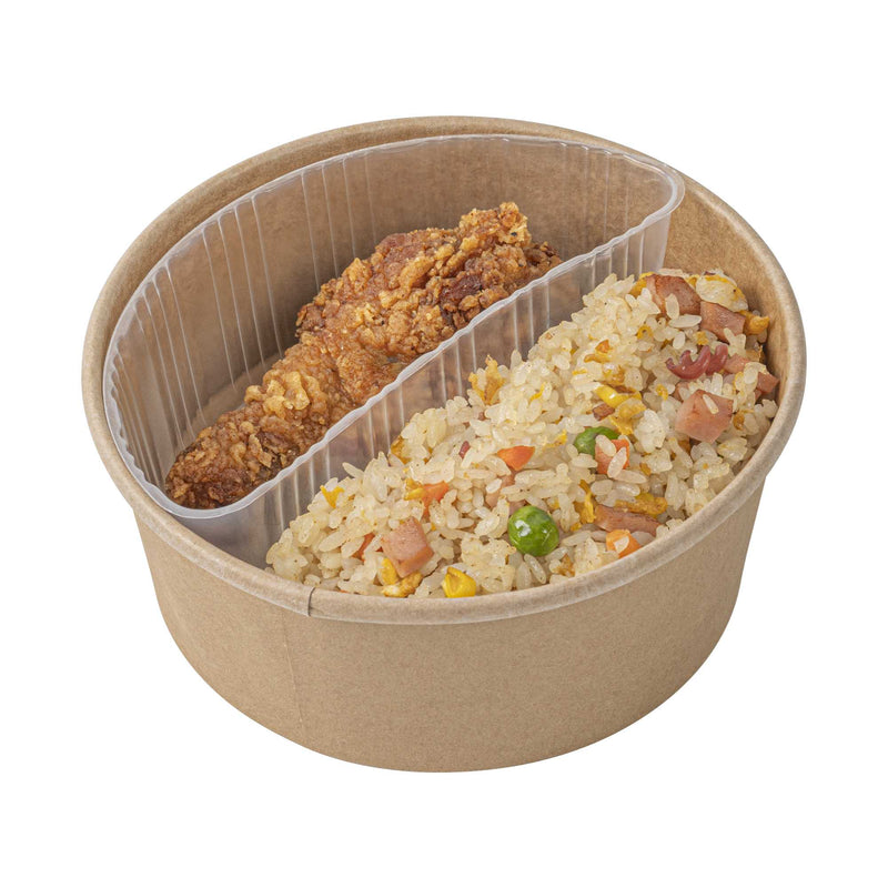 Bio Tek 16 oz White Plastic Half Insert Tray - Fits 17-45 oz Containers ...