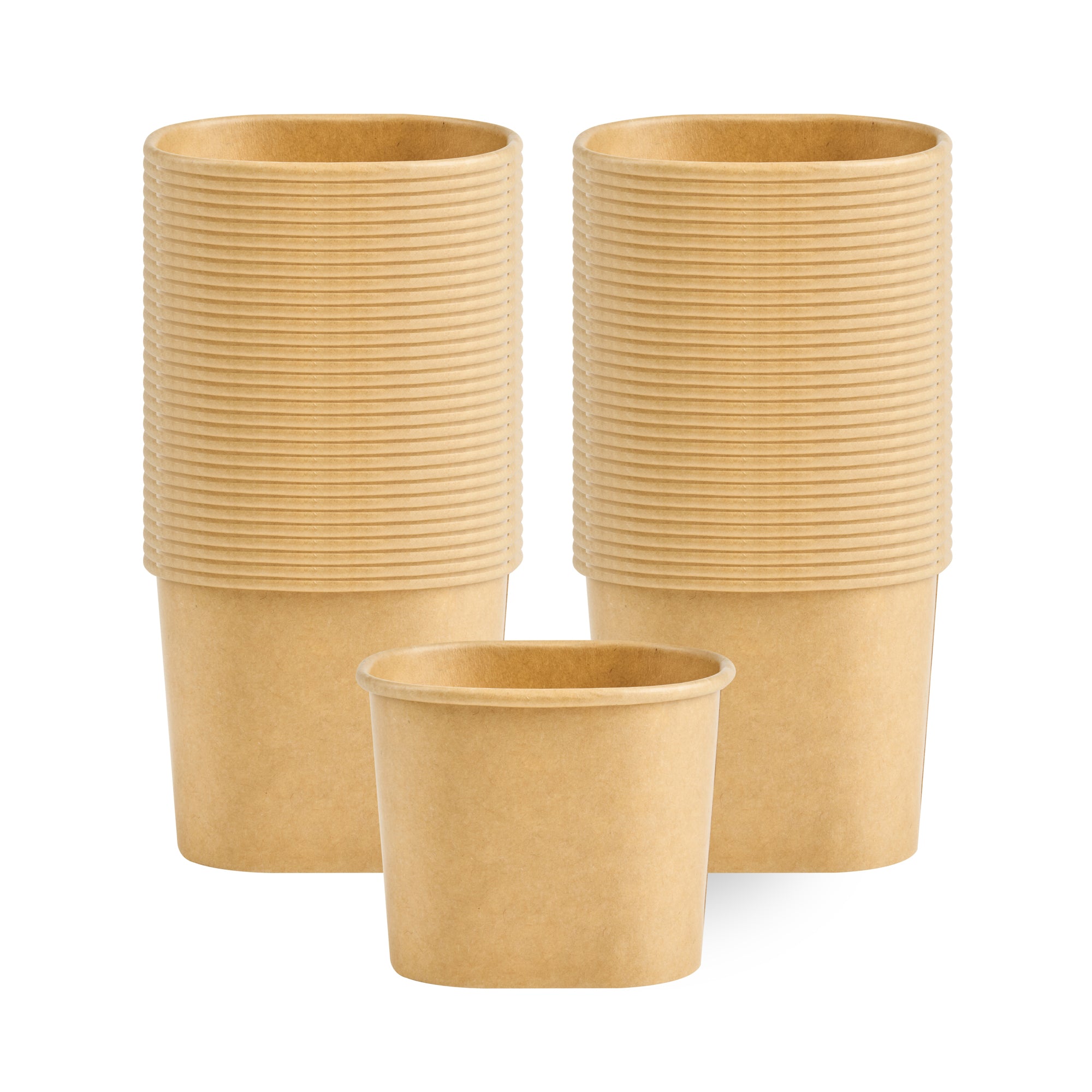 Coppetta 5 oz Square Kraft Paper To Go Cup - 3" x 2 1/2" x 2 1/4" - 200 ...