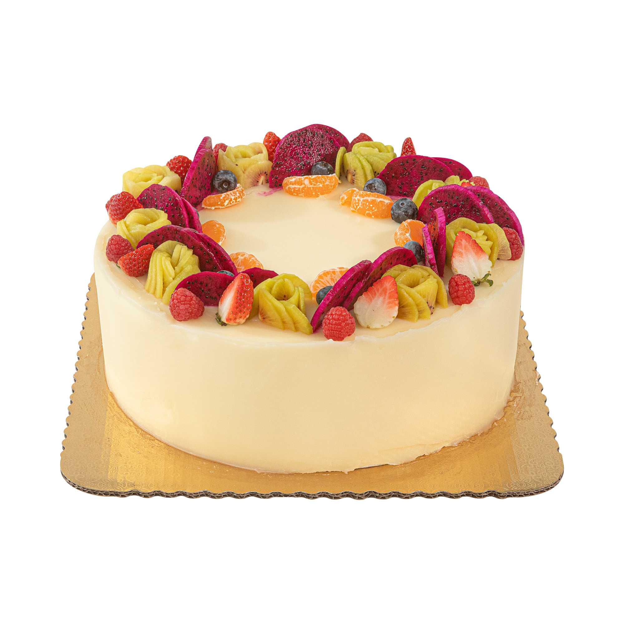 Pastry Tek Square Gold Cake Board - Scalloped Edge - 13 3/4" - 100 ...