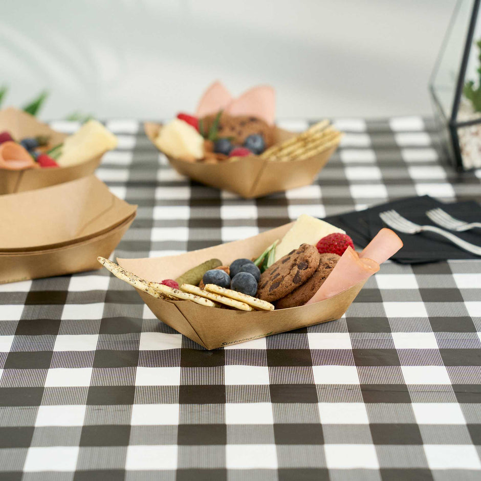 SustainaLite 11 oz #100 Kraft Paper Food Tray / Boat - with PE Lining ...