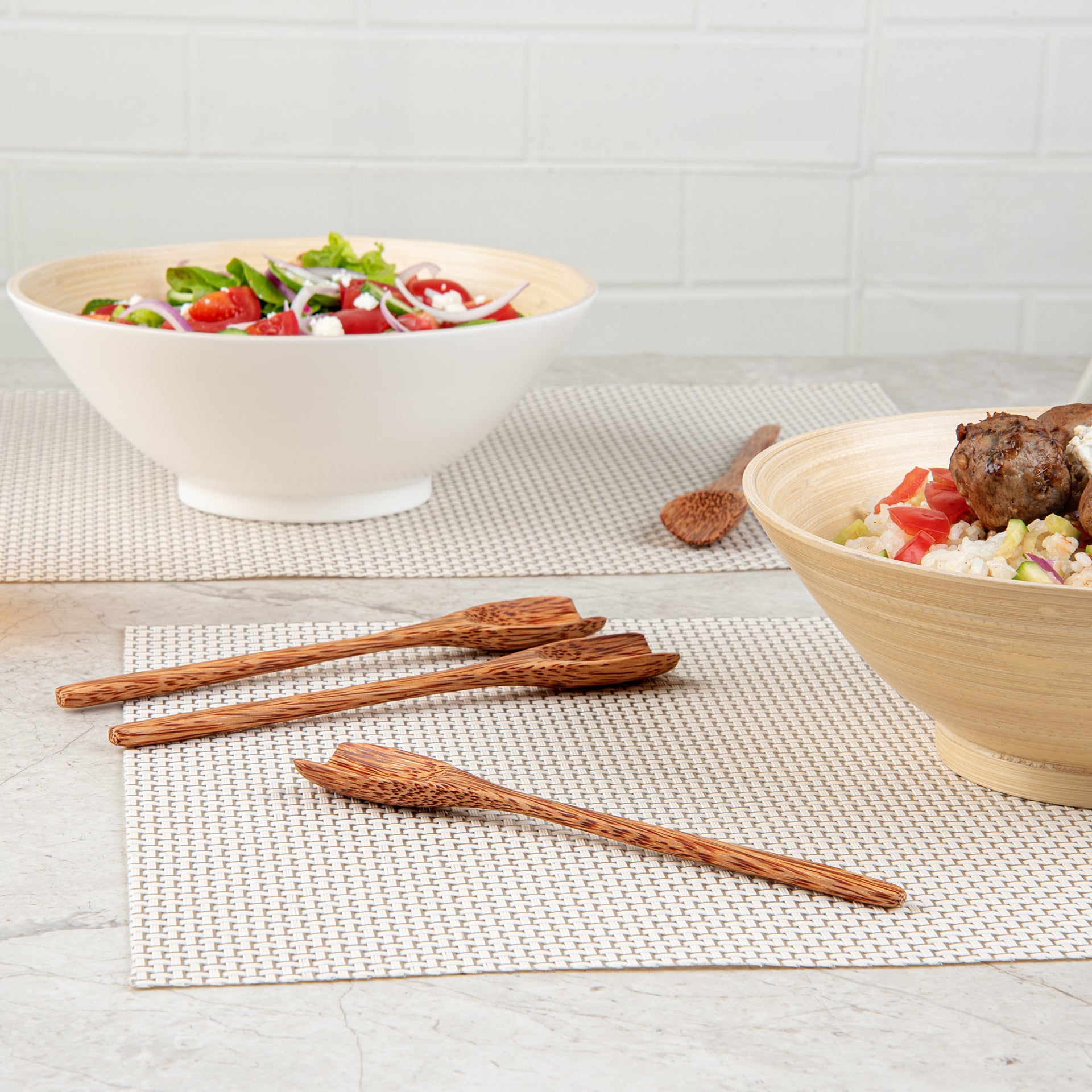 Coco Casa Natural Handmade Coconut Spoon - Blunt End - 7" x 1 1/4" x 3 ...