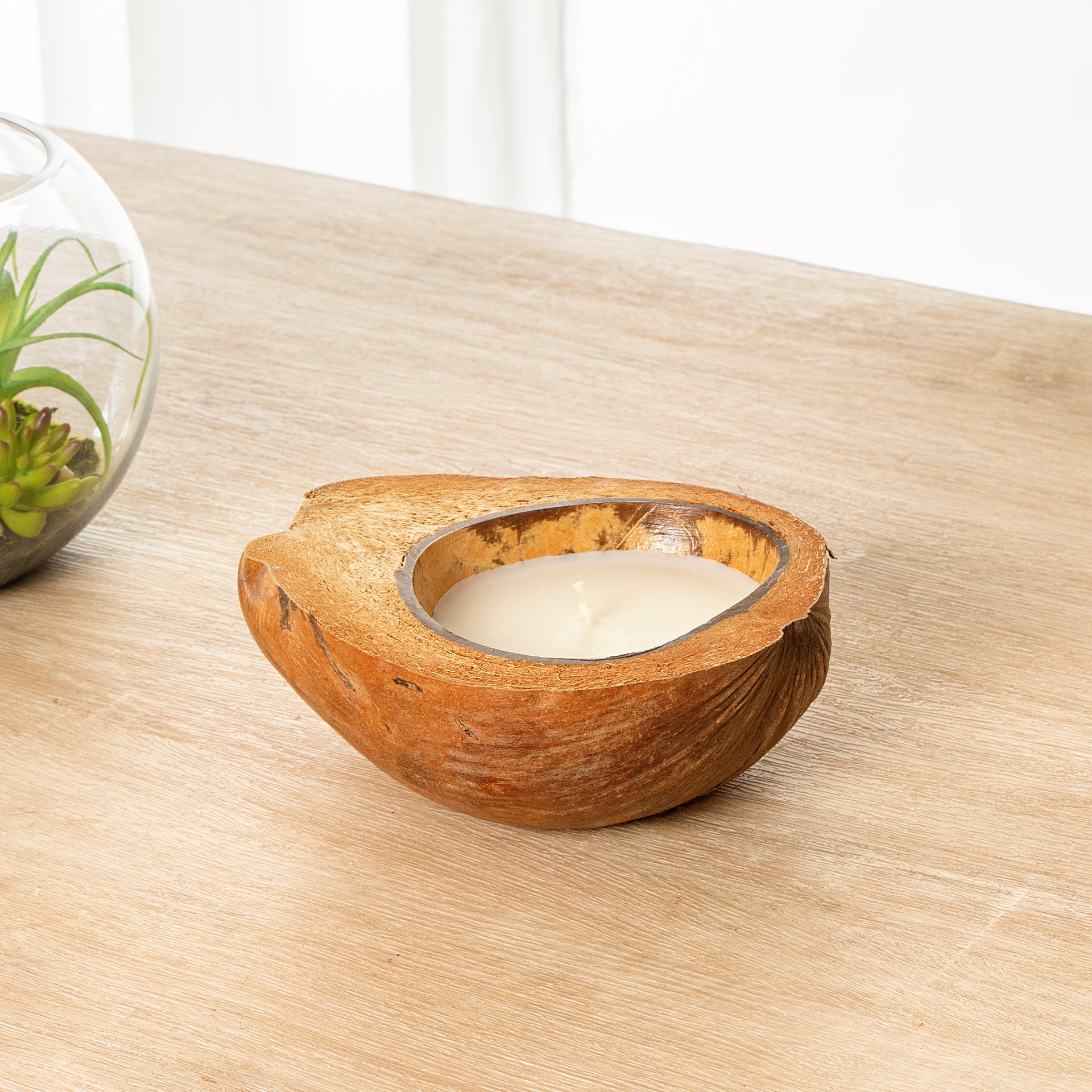 Coco Casa Handmade Coconut Shell Husk Candle - Vanilla - 6 1/2" x 6 1/2 ...