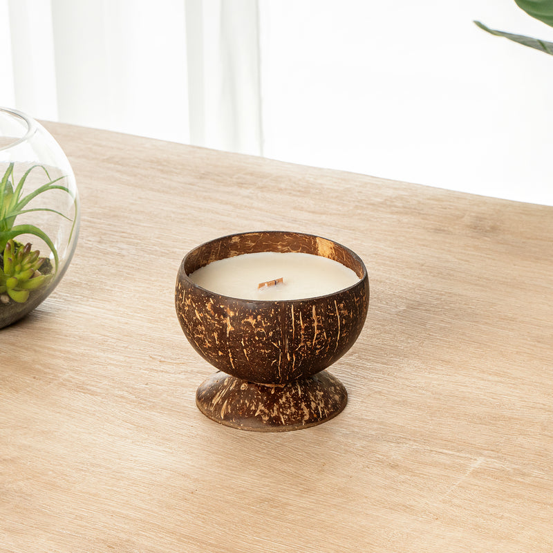 Coco Casa Handmade Coconut Candle Bowl - Lavender - 4" x 4" x 2 3/4 ...