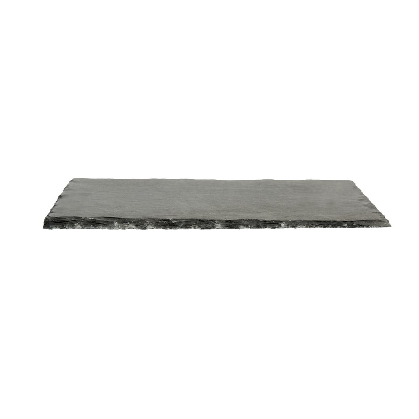 Stone Tek Square Black Slate Serving Plate - 8" x 8" - 10 count box