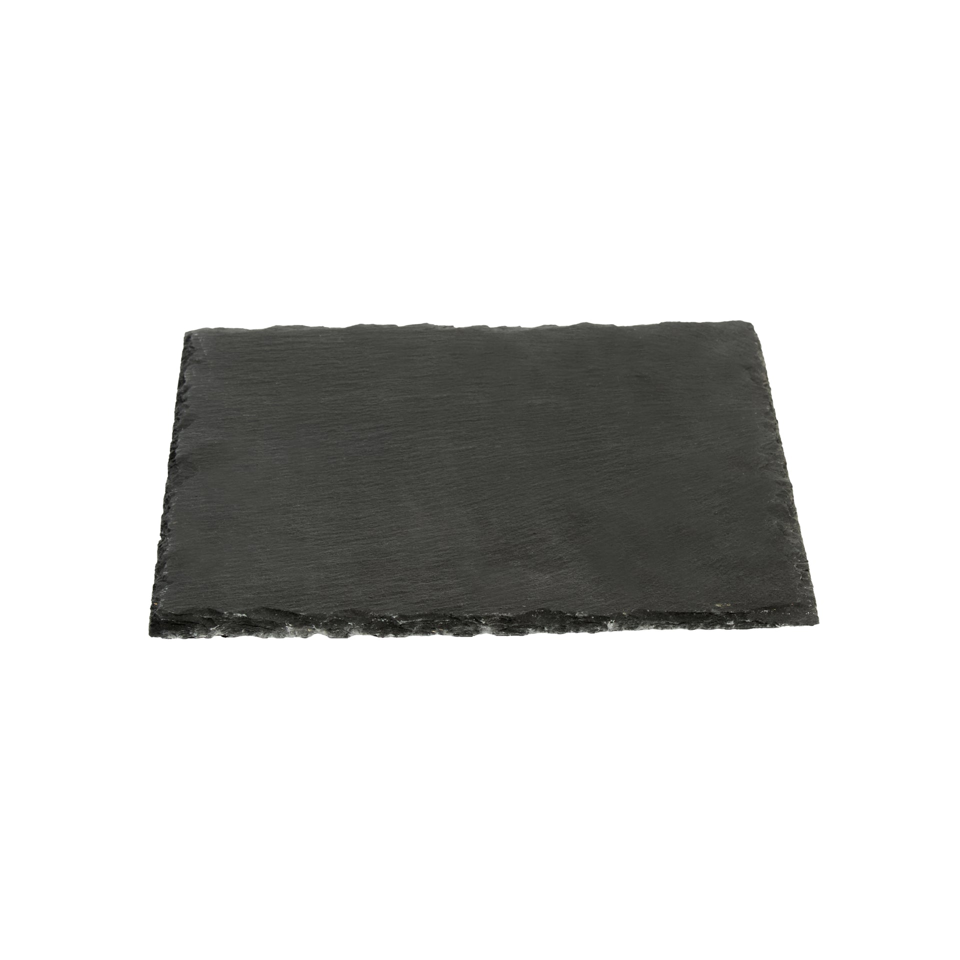 Stone Tek Square Black Slate Serving Plate - 8" x 8" - 10 count box