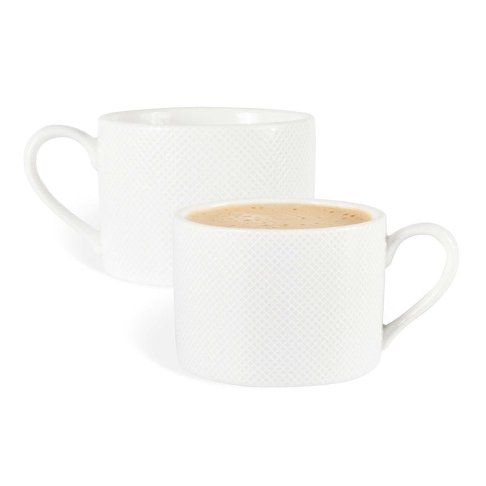 German Standard 8 oz Beige Mesh Embossed Porcelain Coffee Cup - 4 1/2 ...