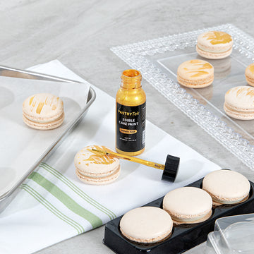 Pastry Tek 1 oz Metallic Gold Edible Food Coloring / Cake Paint - with ...