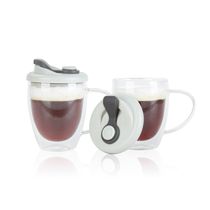 Forma Professional 12 oz Glass Travel Mug - Double Wall, Borosilicate ...