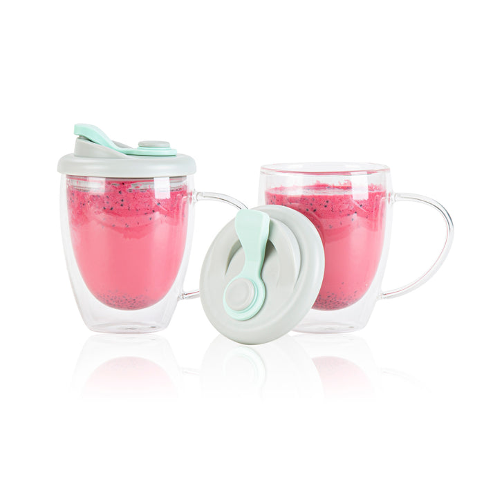 Forma Professional 12 oz Glass Travel Mug - Double Wall, Borosilicate ...
