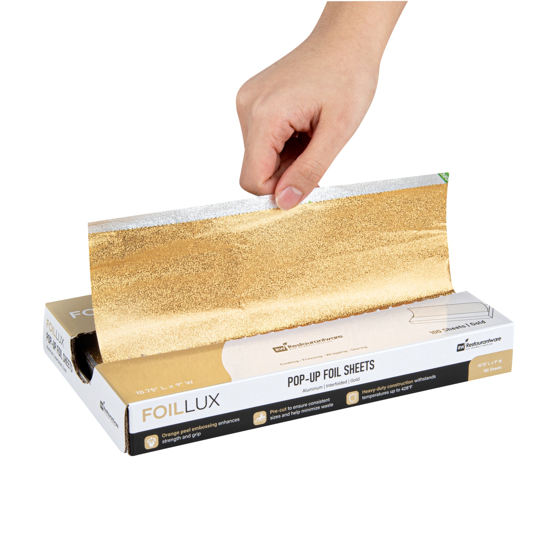 Foil Lux Foodservice Gold Aluminum Foil Pop-Up Sheet - Interfolded ...