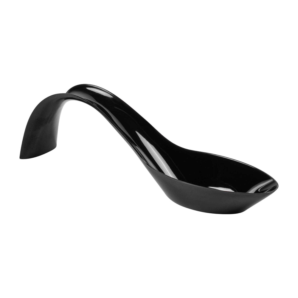 Black Plastic Stiletto Spoon - 5" x 1/2" x 1 1/4" - 100 count box