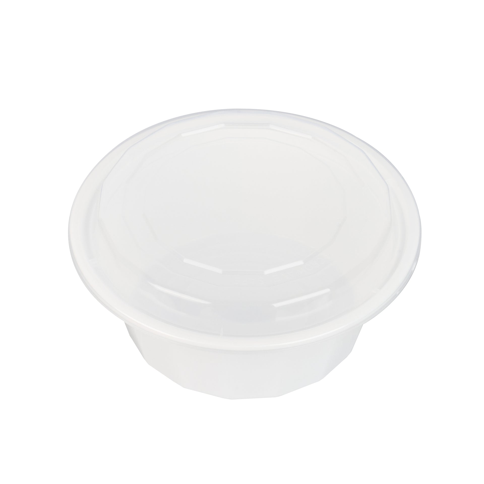 Asporto 32 oz Round White Plastic To Go Box - with Clear Lid ...