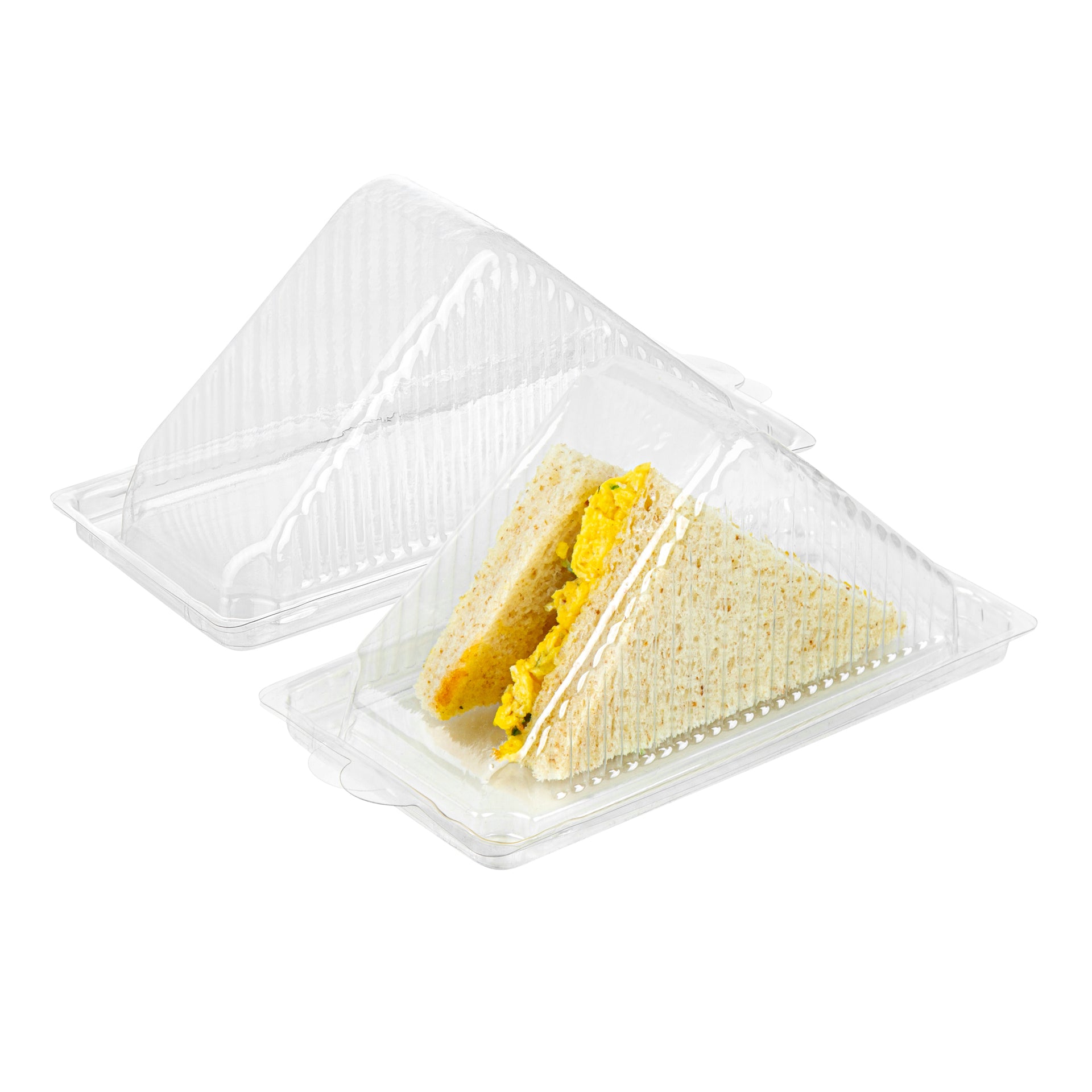 Thermo Tek 10 oz Triangle Clear Plastic Sandwich Container - with Lid ...
