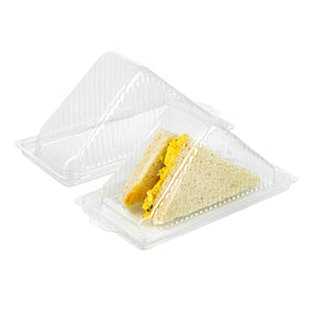 Thermo Tek 10 oz Triangle Clear Plastic Sandwich Container - with Lid ...