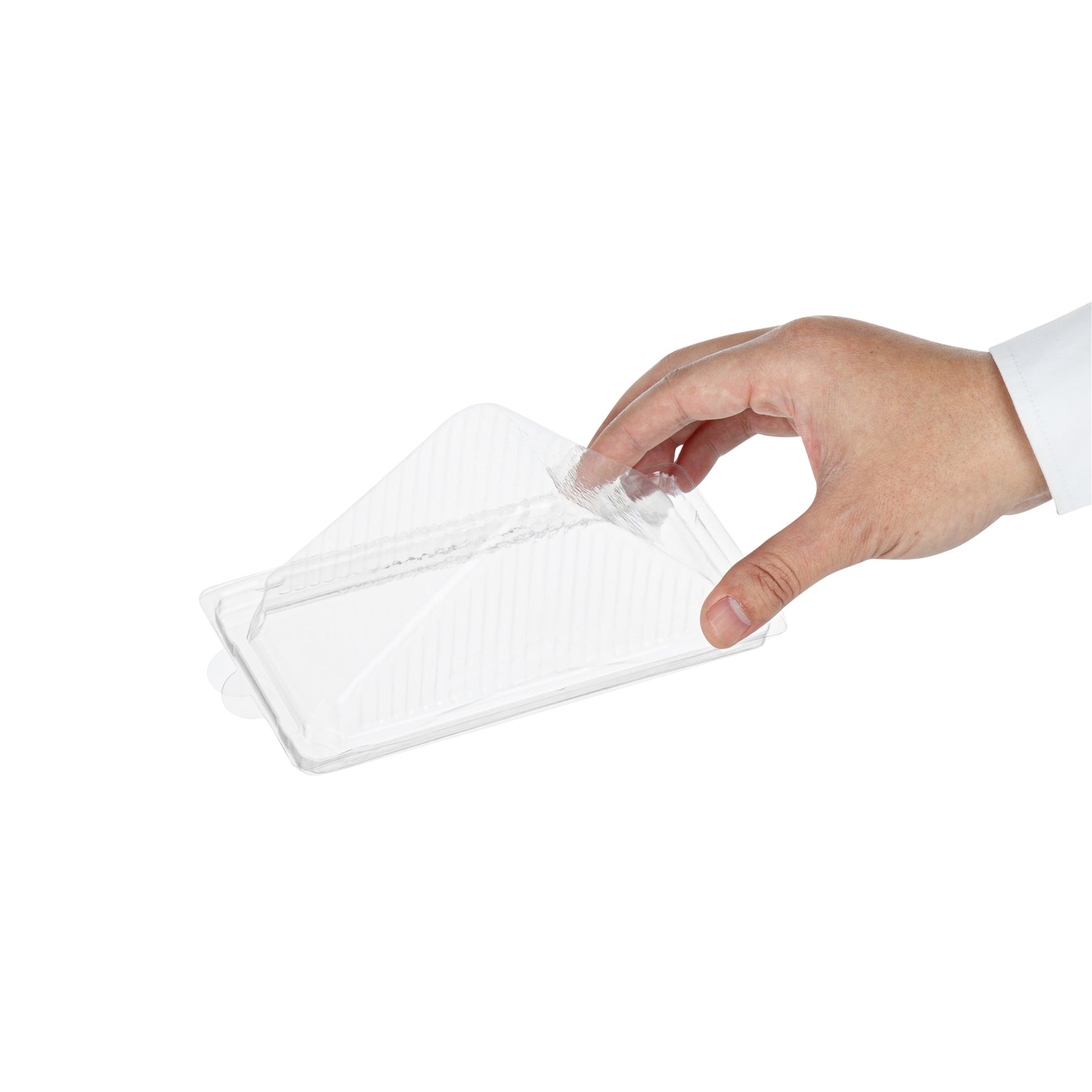 Thermo Tek 10 oz Triangle Clear Plastic Sandwich Container - with Lid ...