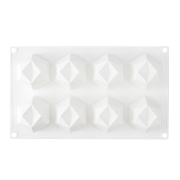 Pastry Tek Silicone Diamond Sphere Baking Mold - 8-Compartment - 10 ...