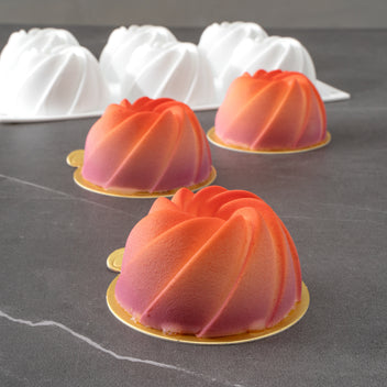 Pastry Tek Silicone Mini Bundt Cake Baking Mold - 6-Compartment - 10 ...