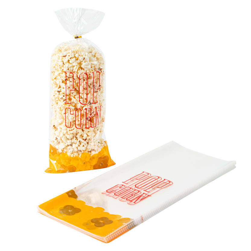 Bag Tek Clear Plastic Popcorn Bag - 17" x 7" x 0" - 100 count box