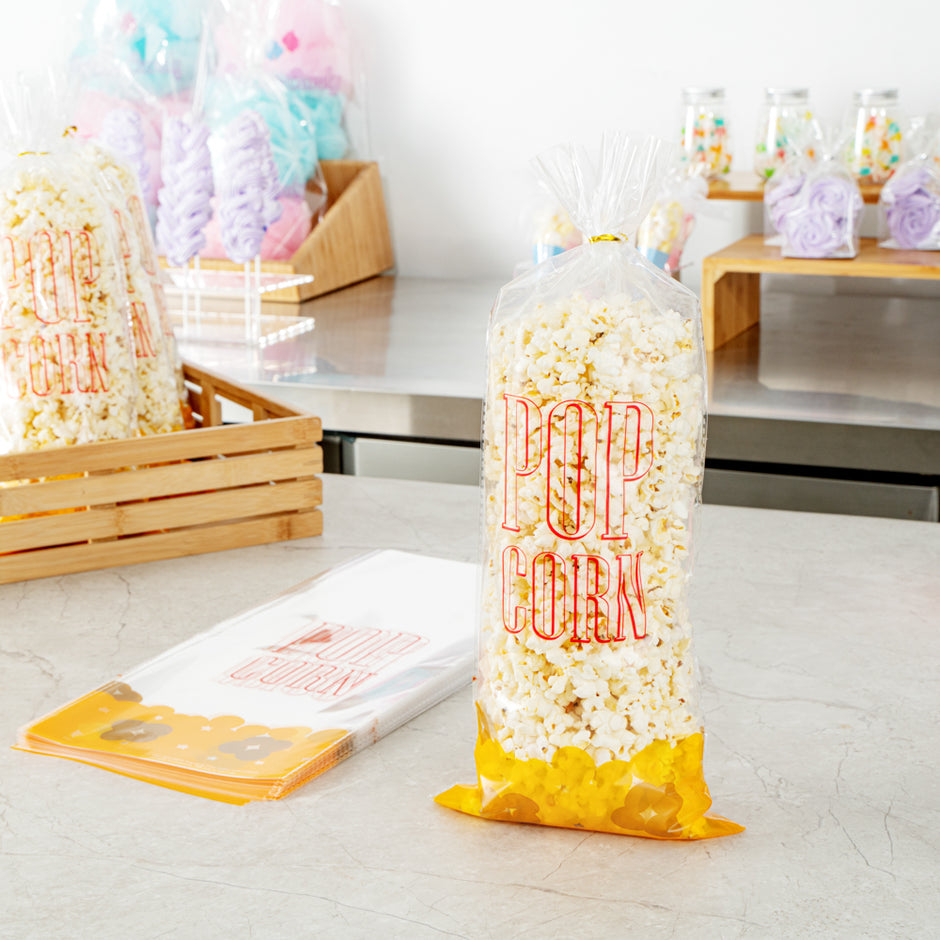 Bag Tek Clear Plastic Popcorn Bag - 17" x 7" - 100 count box