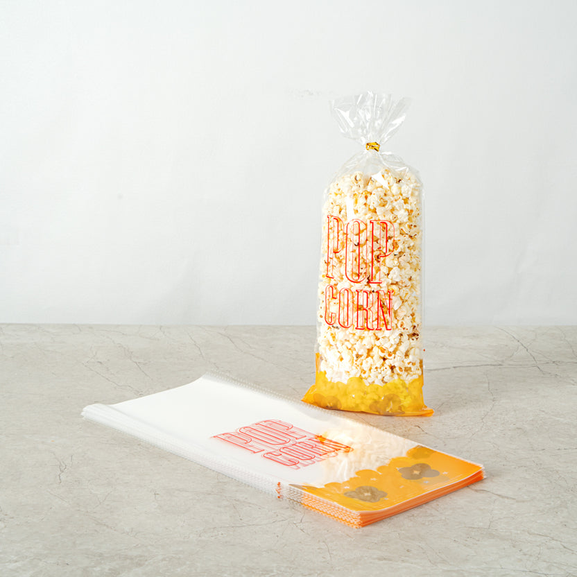Bag Tek Clear Plastic Popcorn Bag - 17" x 7" x 0" - 100 count box