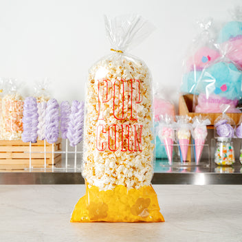 Bag Tek Clear Plastic Popcorn Bag - 17" x 7" x 0" - 100 count box