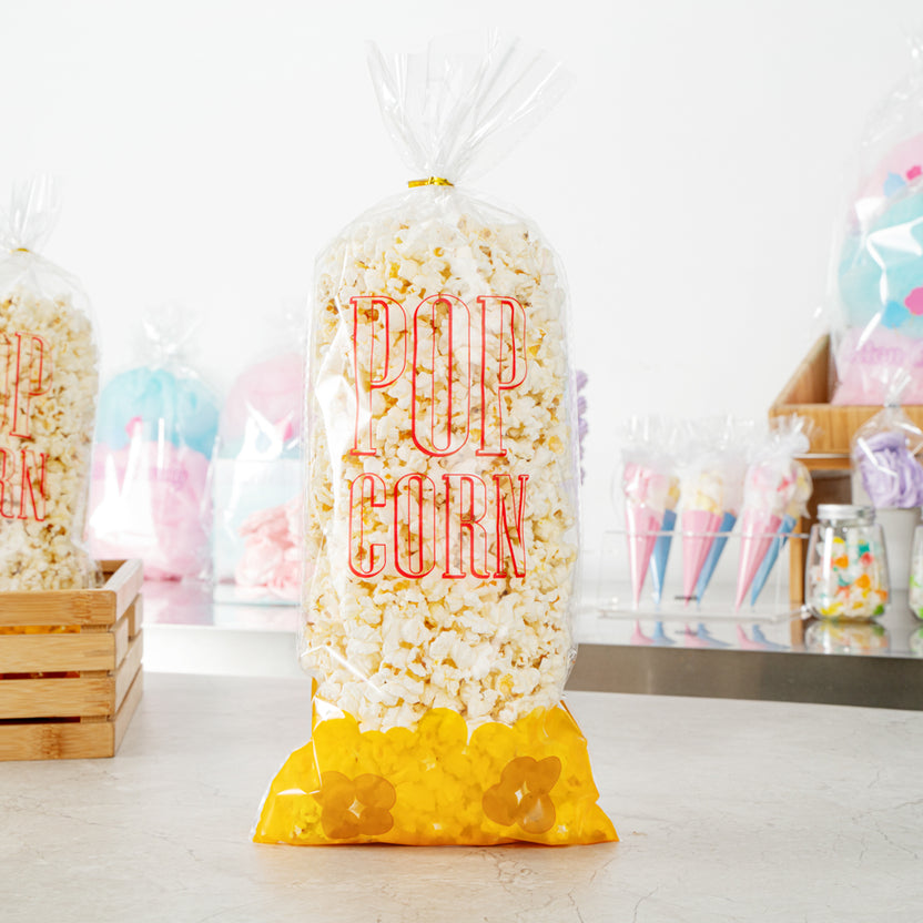 Bag Tek Clear Plastic Popcorn Bag - 17" x 7" x 0" - 100 count box