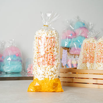 Bag Tek Clear Plastic Popcorn Bag - 17" x 7" x 0" - 100 count box