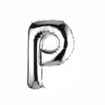 Balloonify Silver Mylar Letter P Balloon - 40" - 1 count box