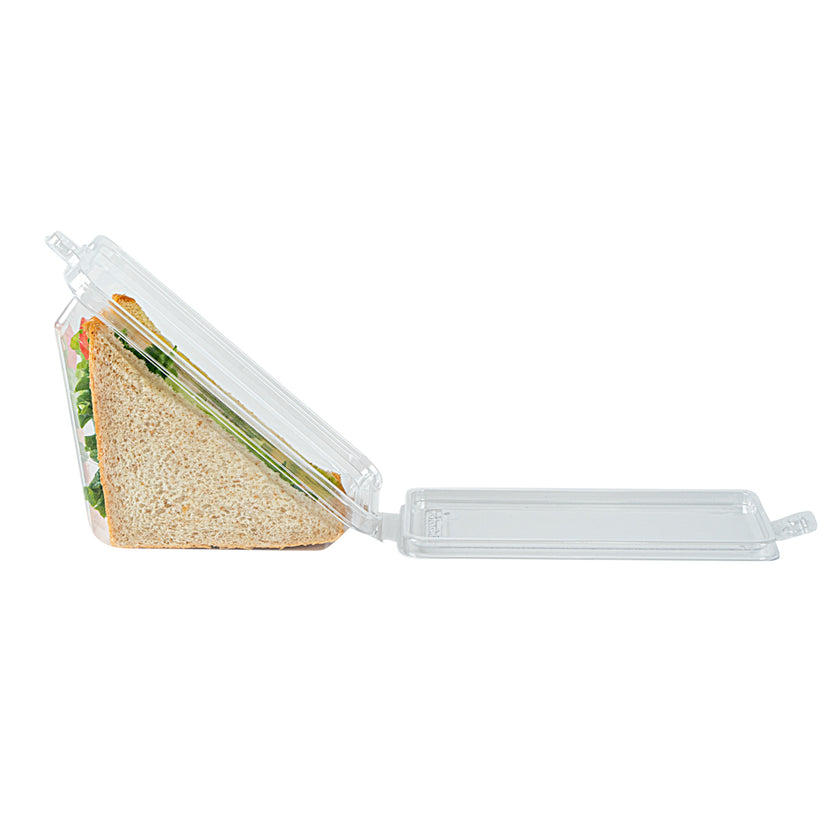 Tamper Tek Triangle Clear Plastic Sandwich Container - with Lid, Tamper ...