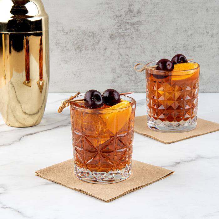 Bev Tek 10 oz Polycarbonate Old Fashioned Glass - Cut Crystal Design ...