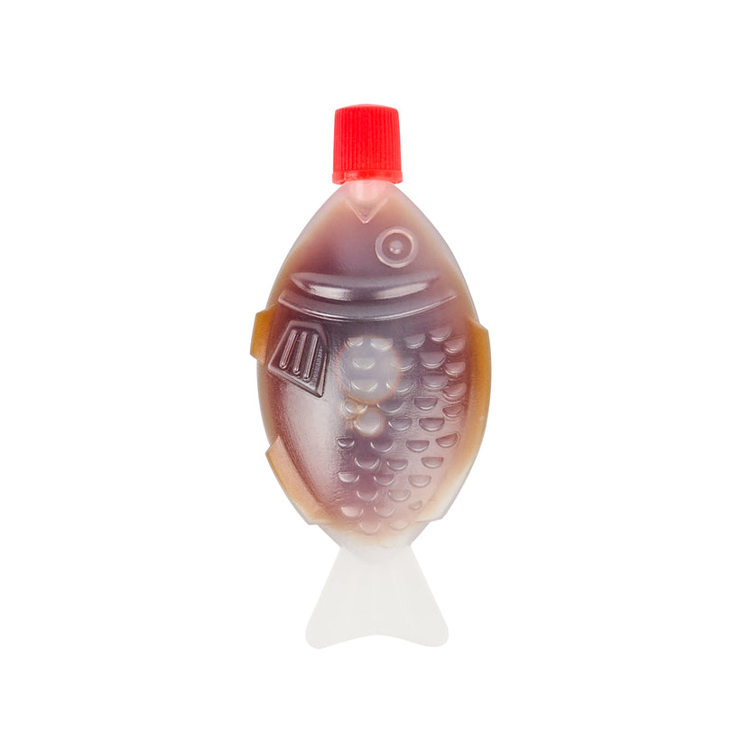 Bento Tek 8 mL Clear Plastic Fish Soy Sauce Bottle - with Red Cap - 3 ...