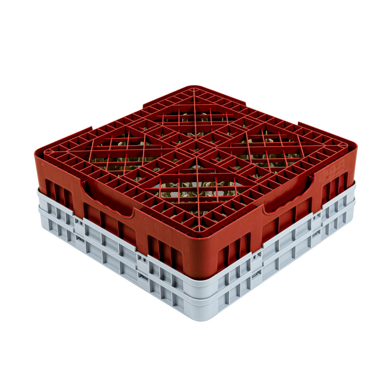 Clean Tek Professional Red Glass Rack - 49 Compartments, 1 Full Drop ...