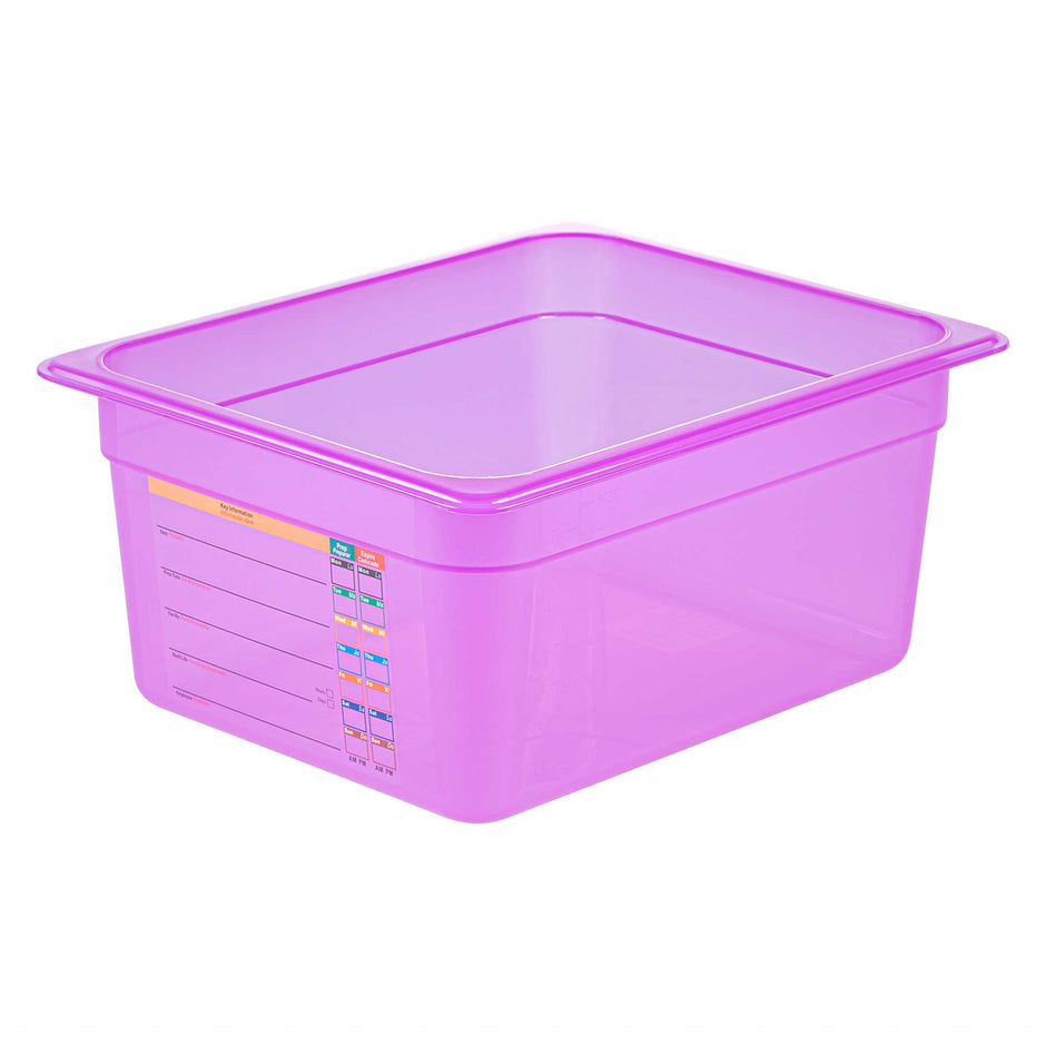 Met Lux Purple Allergen-Free Polypropylene Half Size Food Pan - 6" Deep ...