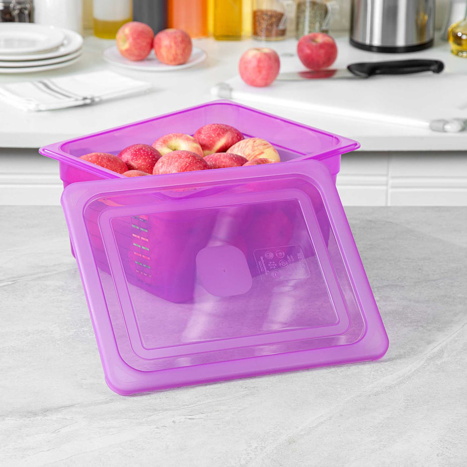 Met Lux Purple Allergen-Free Polypropylene Lid - Fits Half Size Pan ...