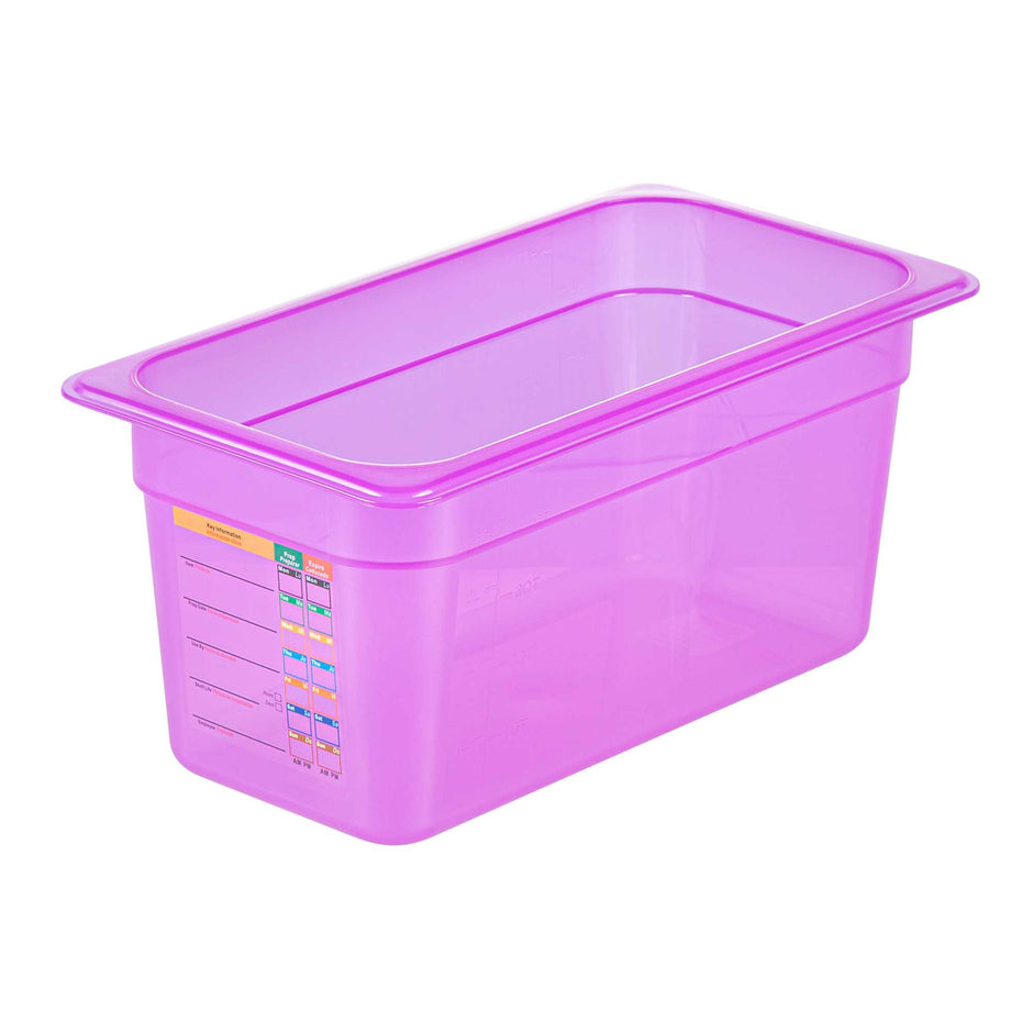 Met Lux Purple Allergen-Free Polypropylene 1/3 Size Food Pan - 6" Deep ...